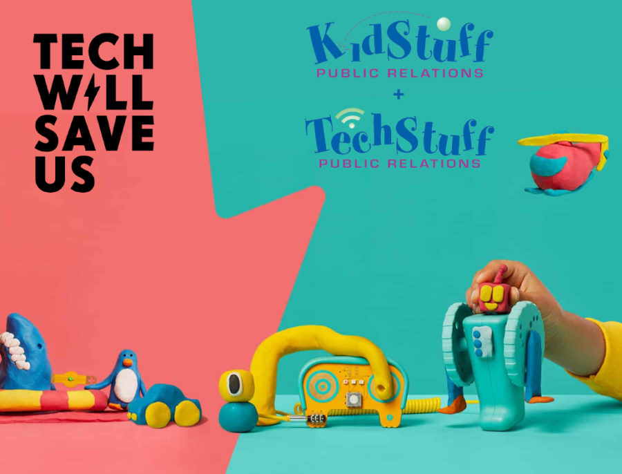 Tech Will Save Us Signs with KidStuff PR - aNb Media, Inc.